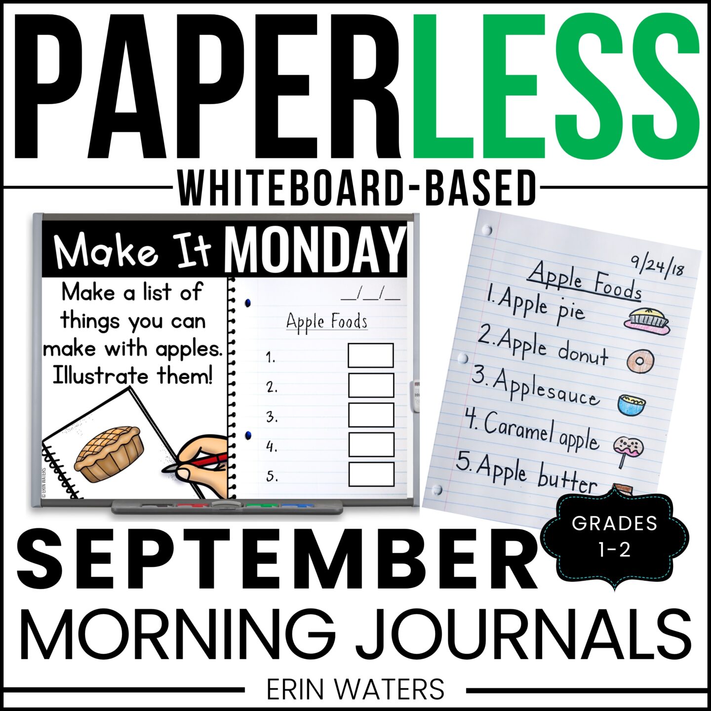 Paperless 1st & 2nd Grade September Morning Work for Back to School ...
