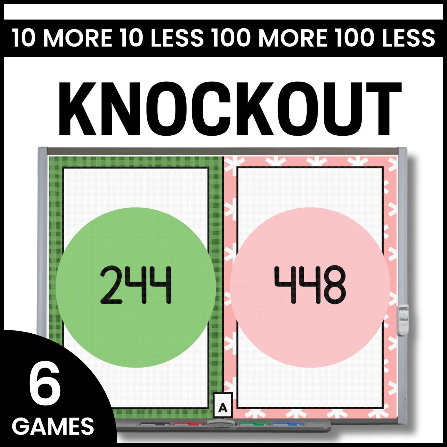 Adding 10 or 100 Games - 10 More 10 Less 100 More 100 Less Knockout ...