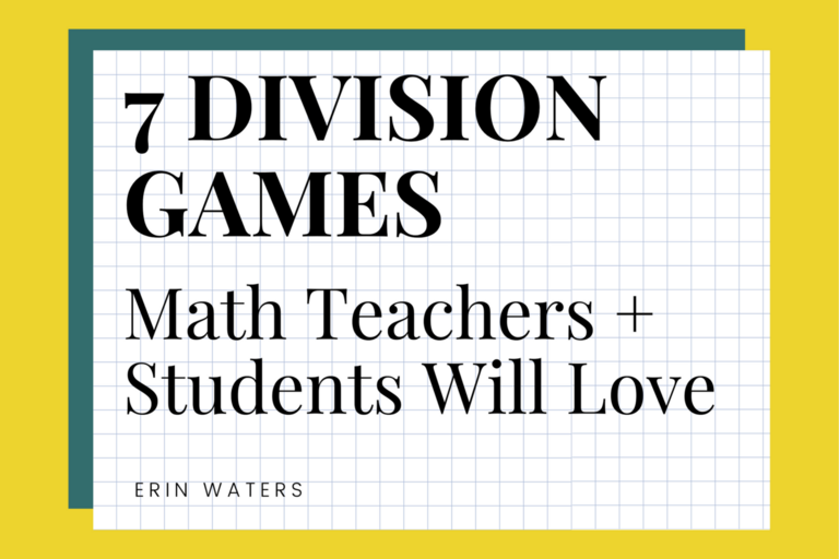 7 Division Games Math Teachers and Students Will Love - Erin Waters EDU