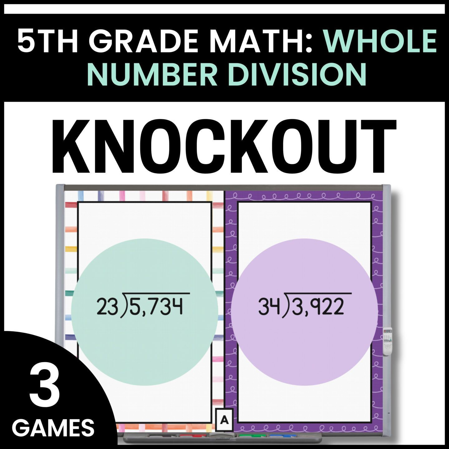 5th Grade Whole Number Division Games - Math Review Games - Digital ...