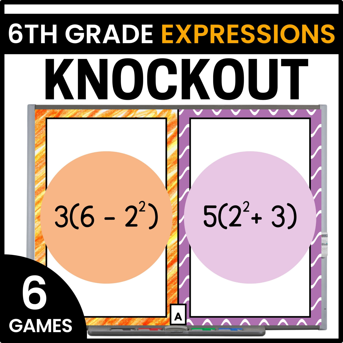 6th Grade Expressions Games - Evaluating Expressions - 6th Grade Math ...