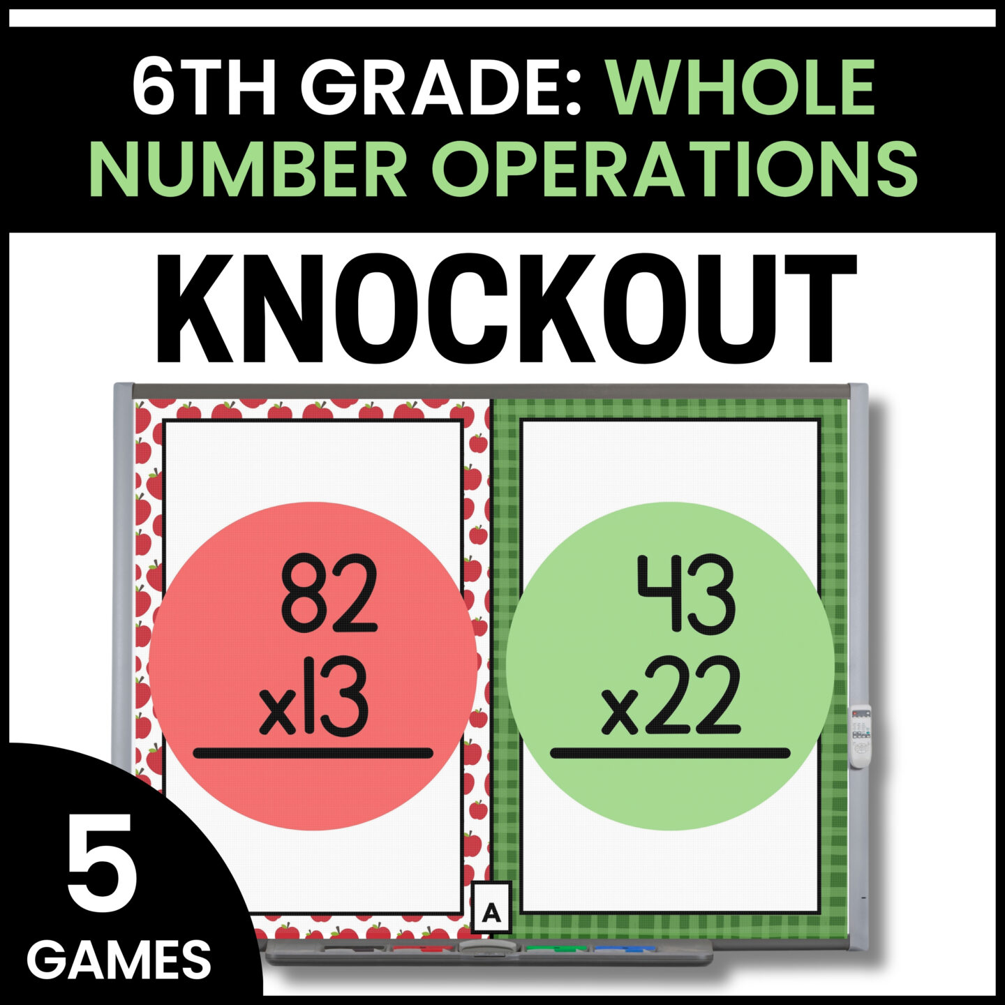 6th Grade Whole Number Operations Games - Multiplying & Dividing Whole ...