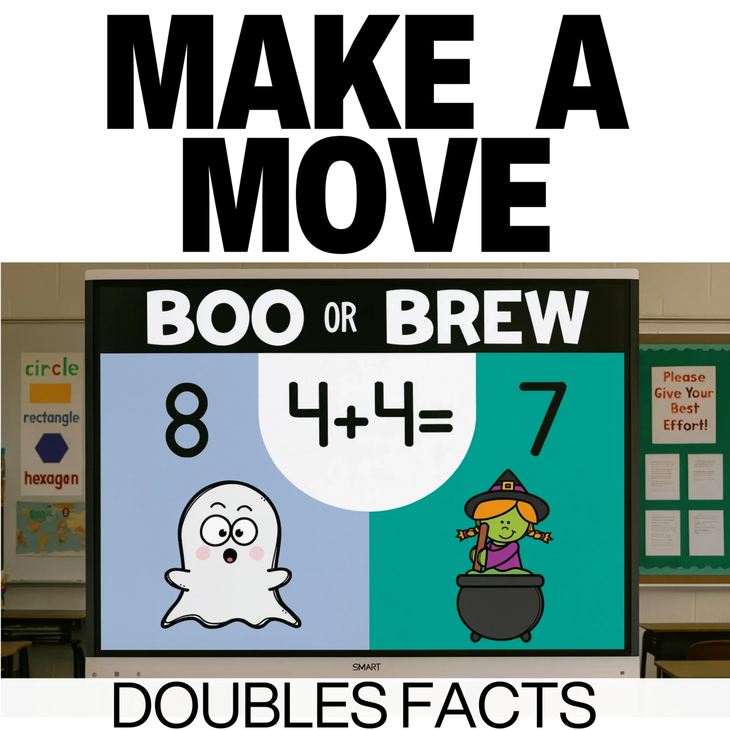 Halloween Math Game for Movement & Doubles Facts Practice - Erin Waters EDU