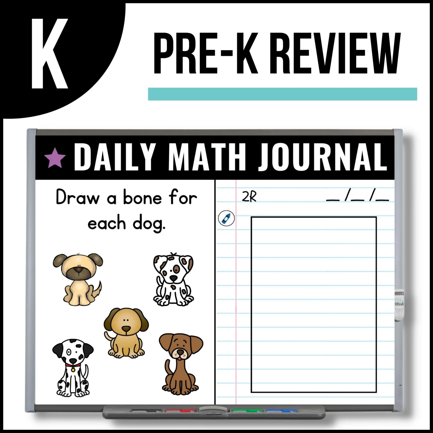 Kindergarten Back to School Review Math Journal Prompts Bell Ringers ...