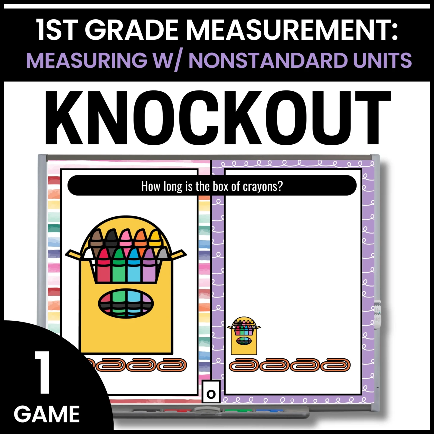 1st Grade Measurement Game - Measuring Objects with Nonstandard Units ...