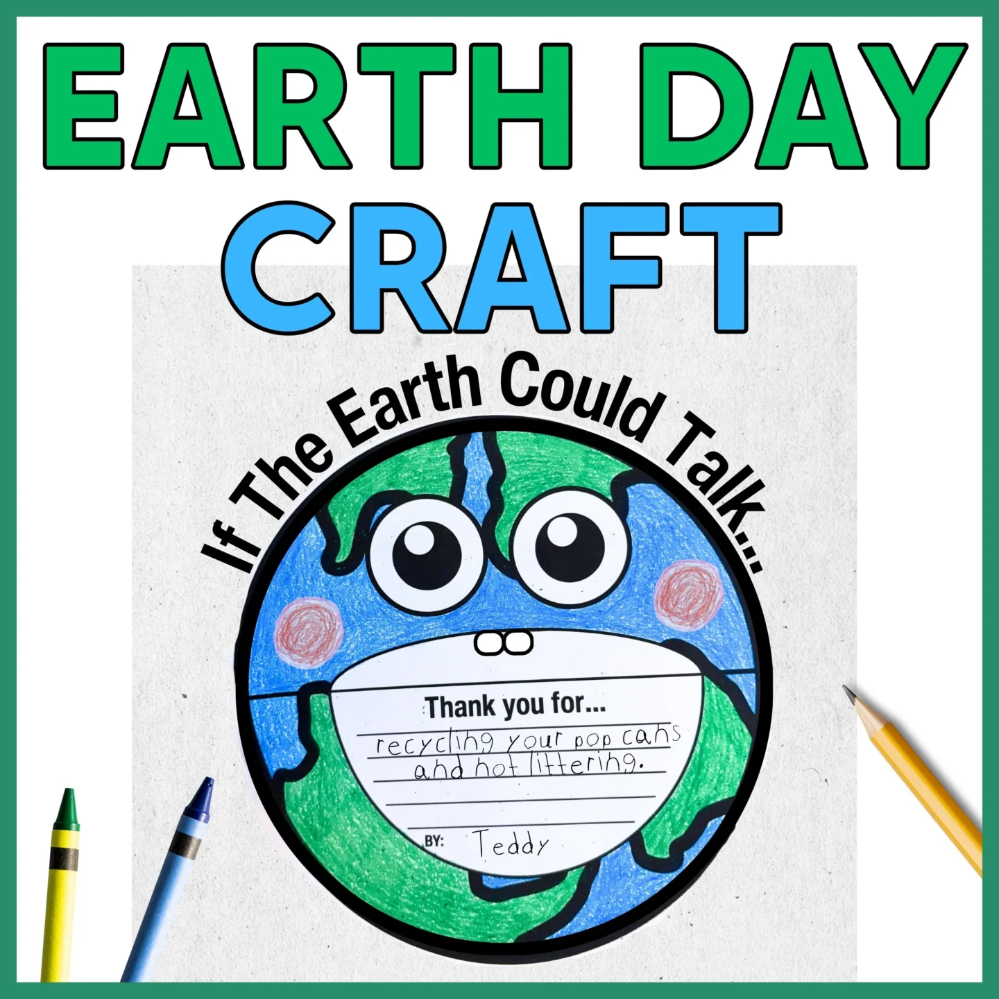 Editable Earth Day Writing Craft | Differentiated Earth Day Writing ...